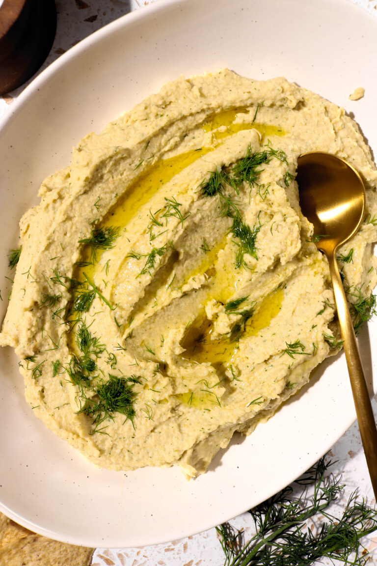 Simple Lemon and Dill Hummus - My Outer Life