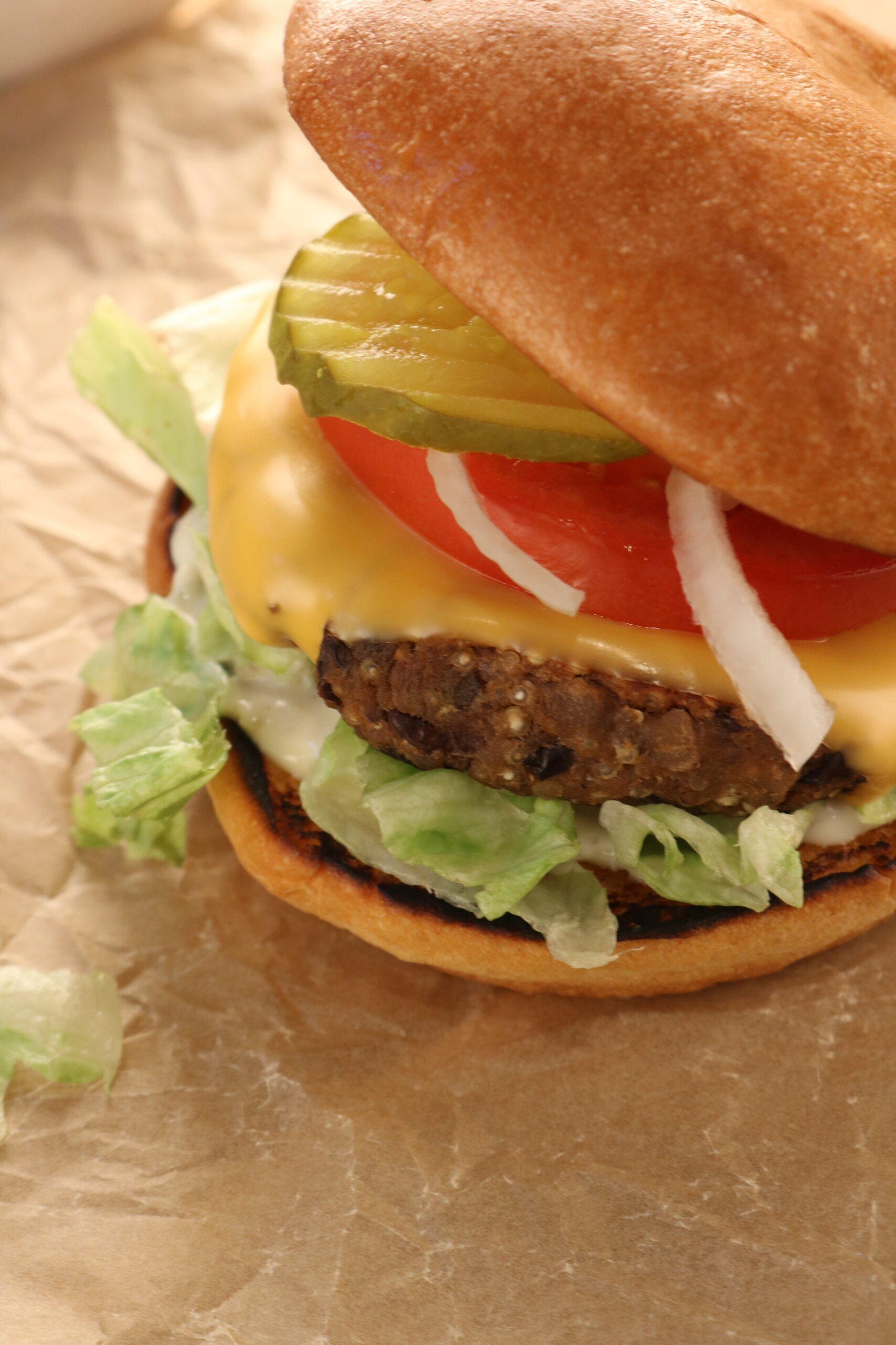 Air Fryer Black Bean Quinoa Veggie Burger - My Outer Life
